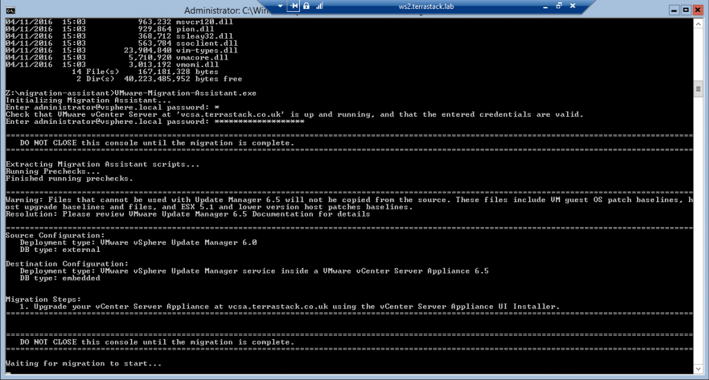 Running the VMware VCSA Migration Assistant – Jonathan Neilly Running the VMware VCSA Migration Assistant – Jonathan Neilly